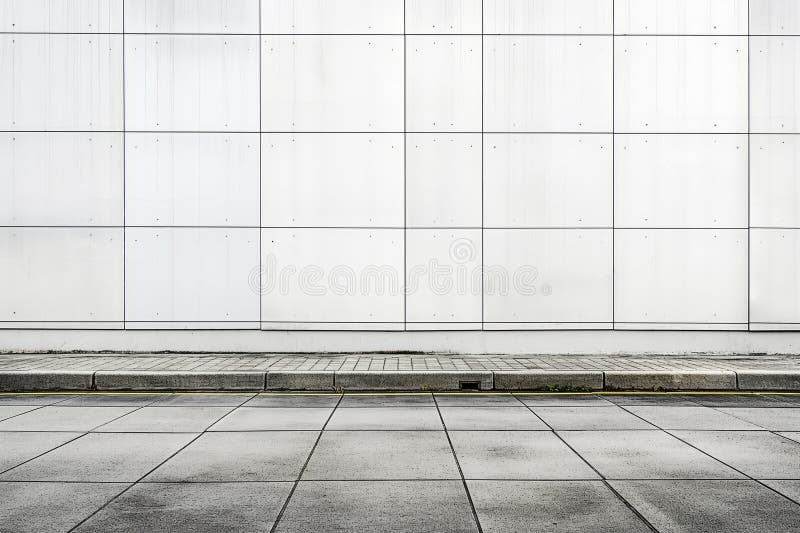 Modern Metal Wall Paneling with Segmented Pattern Stock Image - Image ...