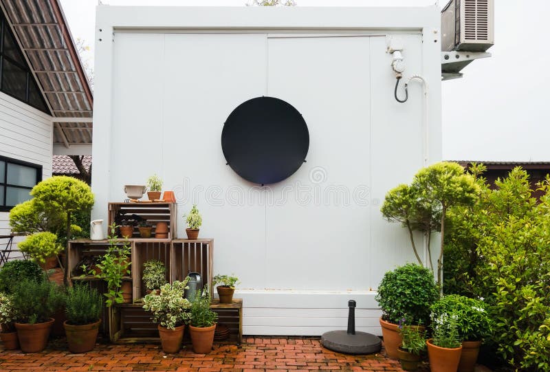 Modern Metal White Building Made from Shipping Containers and Empty ...