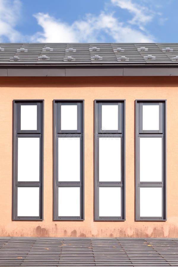 Modern Metal Window Design at House Stock Photo - Image of white, metal ...