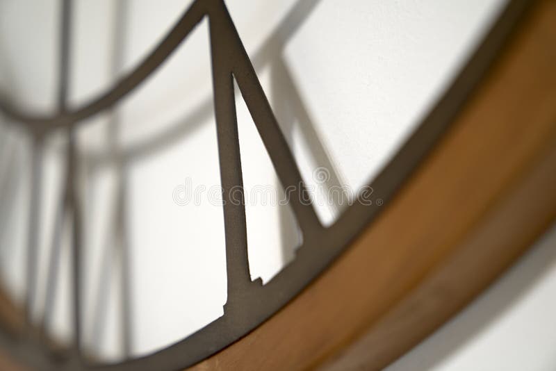 Modern Metal and Wood Wall Watch. Stock Image - Image of decorated ...