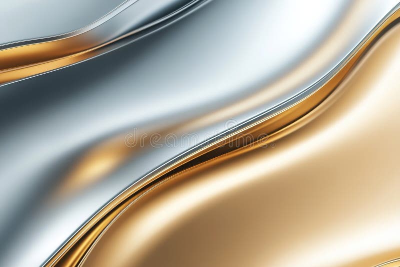 Modern Metallic Background Featuring Smooth Gold and Silver Gradients ...