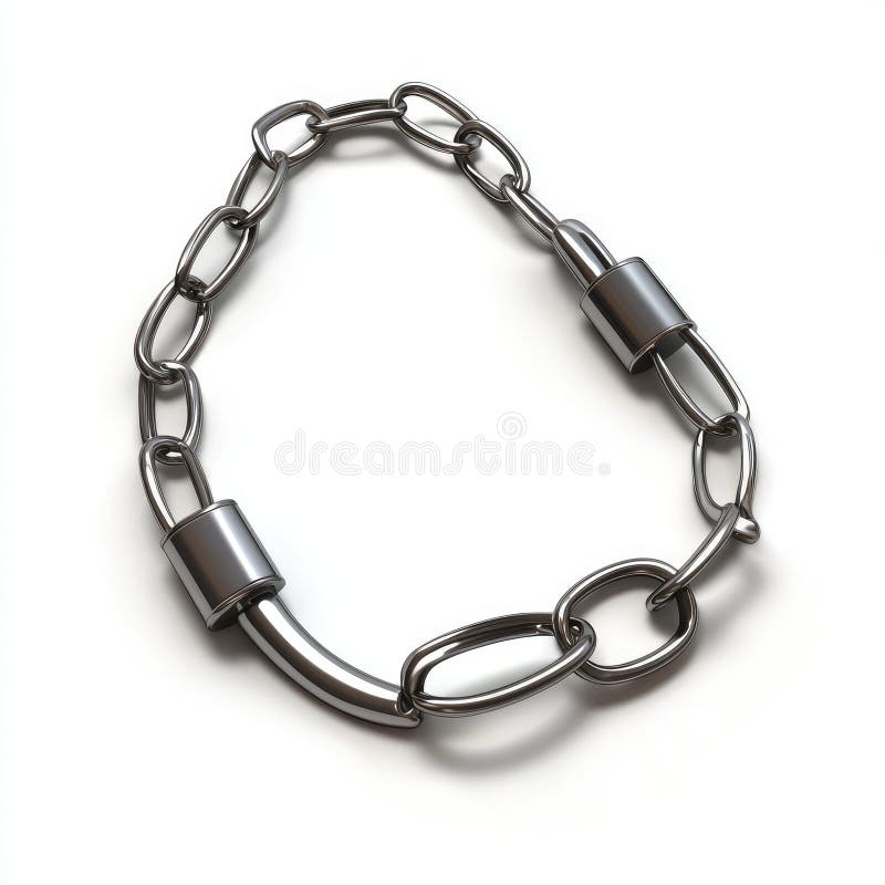 **Title:** Sleek Metal Chain with Padlock: Security, Connection, and ...