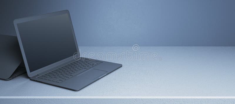 Modern Metallic Laptop with an Open Screen and Keyboard on a Clean ...