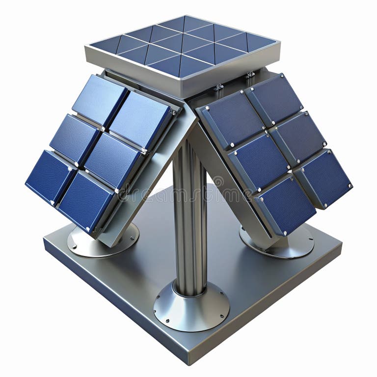 Modern Metallic Solar Panel Array Stand for Renewable Energy ...