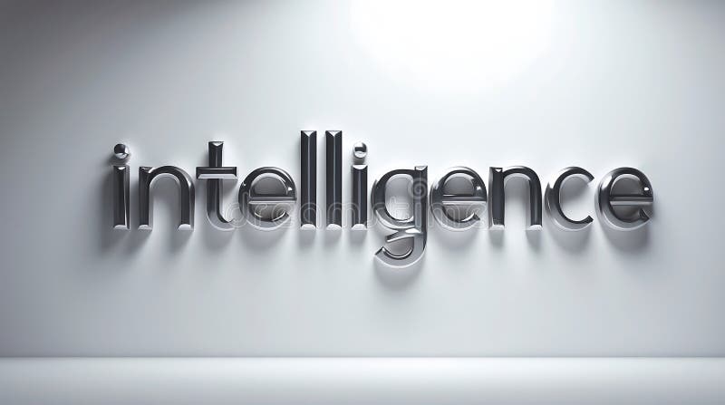 Modern Metallic Typography Spelling Intelligence in a Minimalistic ...