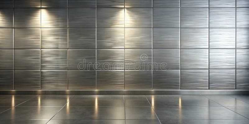 Modern Metallic Wall and Floor Tile Design with Subtle Lighting ...