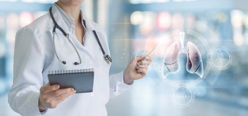 Modern Methods of Treatment and Diagnosis of Lung Disease Stock Image ...