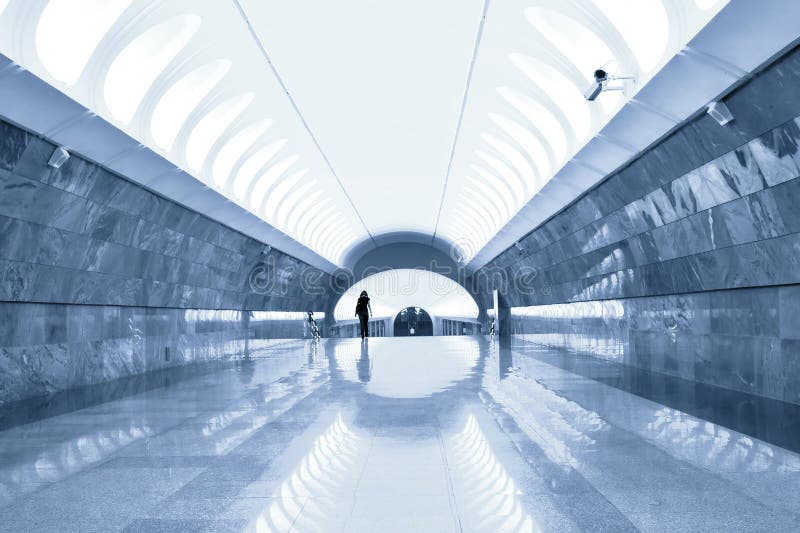 Modern metro station stock image. Image of corridor, climb - 17305781