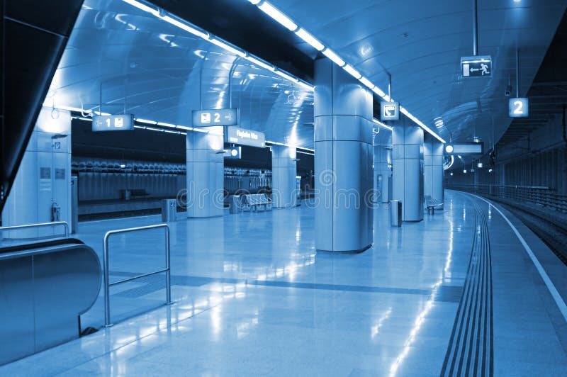 Modern metro station stock image. Image of mpdern, handrail - 23183165
