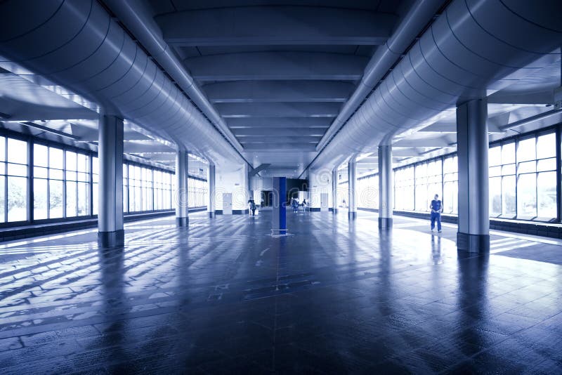 Modern metro station stock image. Image of corridor, fluorescent - 2482019
