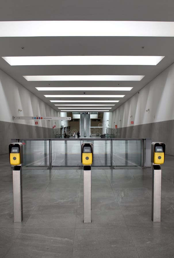 Modern Metro Station Architecture Perspective Stock Image - Image of ...