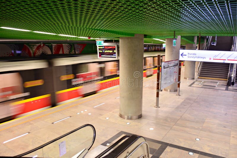 Modern metro station stock image. Image of blur, journey - 107777423