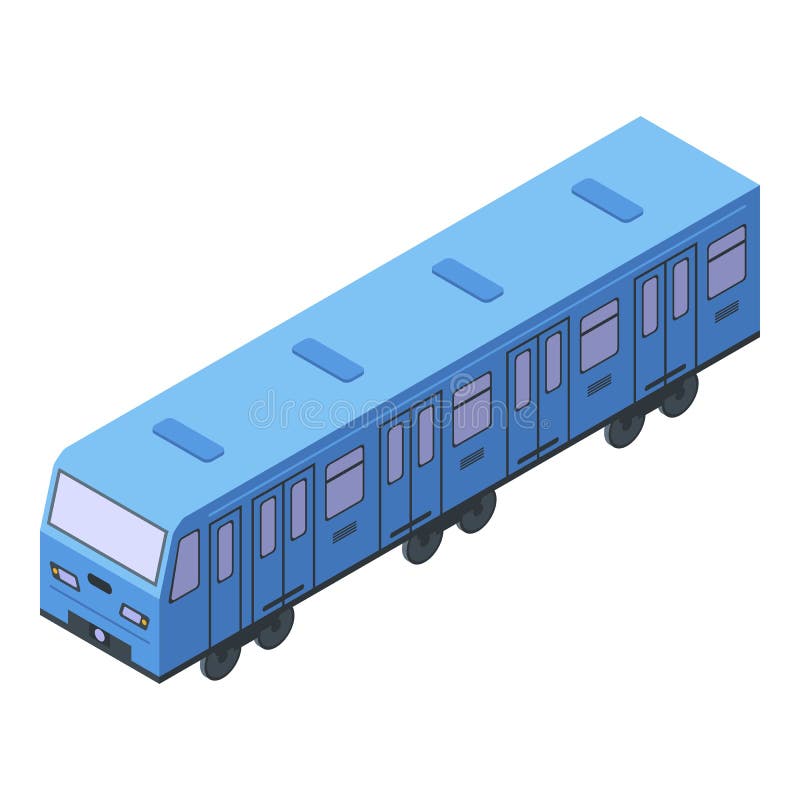 Modern Metro Train Icon, Isometric Style Stock Vector - Illustration of ...