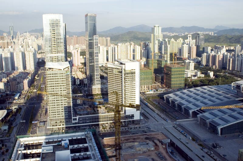 Modern Chinese City of Xining Stock Image - Image of urbanization ...