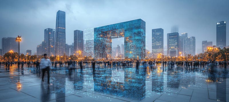Modern Metropolis Iconic Building in Beijing Transformed into Digital ...