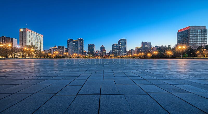 A Modern Metropolis is Set Against a Vibrant Sunset Backdrop with ...