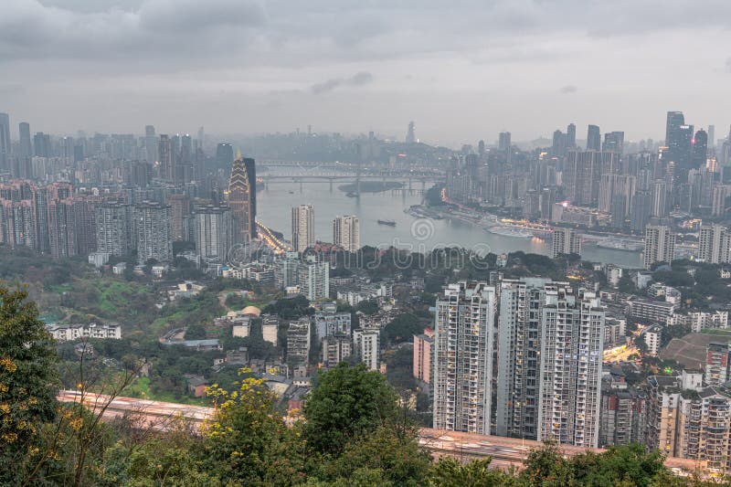Modern Metropolis Skyline, Chongqing, China Editorial Stock Image ...