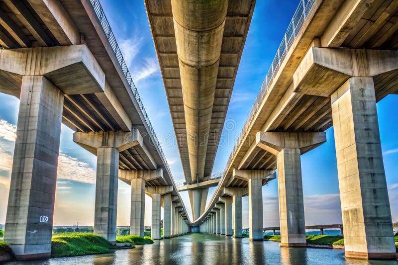 A Modern Metropoliss Intricate Viaduct Abstract Architectural ...