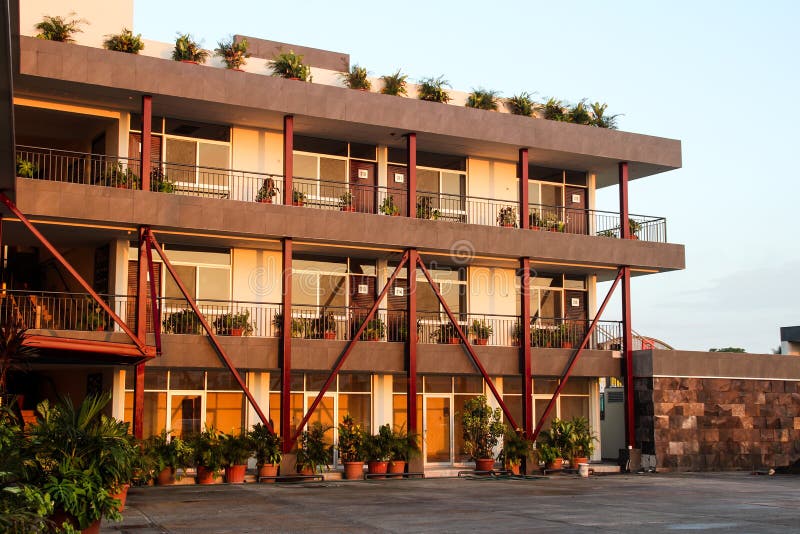 Modern Mexican Building stock image. Image of mexico - 199144687