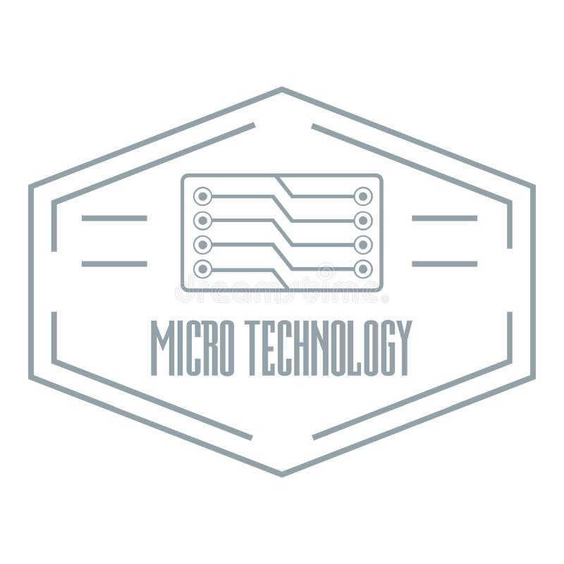 Modern Micro Technology Logo, Simple Gray Style Stock Vector - Illustration of memory ...