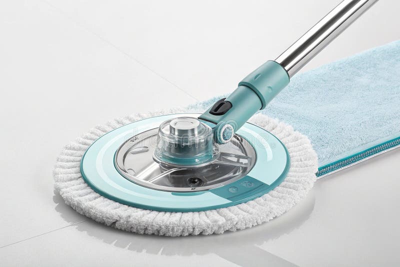 Modern Microfiber Mop with Rotating Head Stock Illustration ...