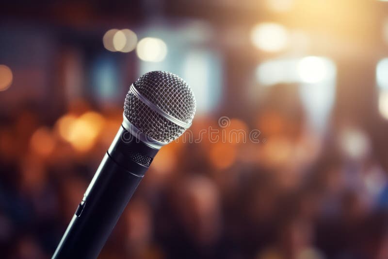 Mic Bokeh Background Closeup Stock Illustrations – 184 Mic Bokeh ...