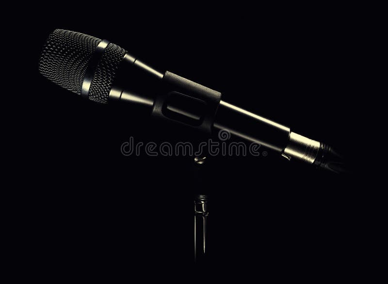 Modern Microphone Details stock photo. Image of material - 63885522