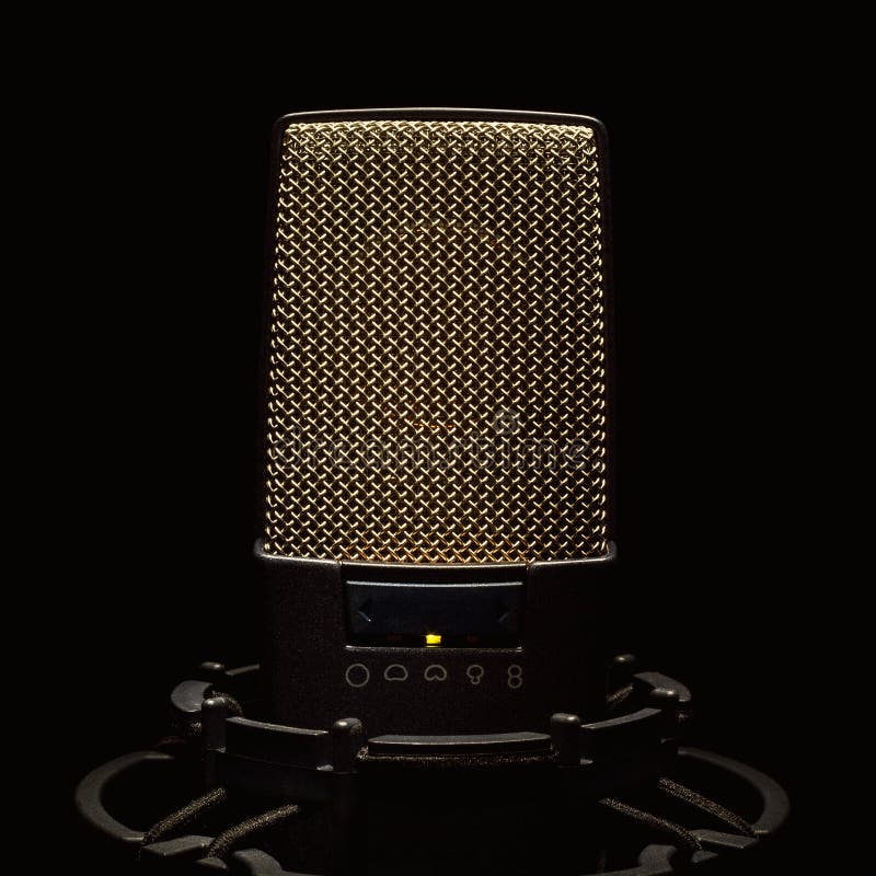Modern Microphone Details stock photo. Image of material - 63885522