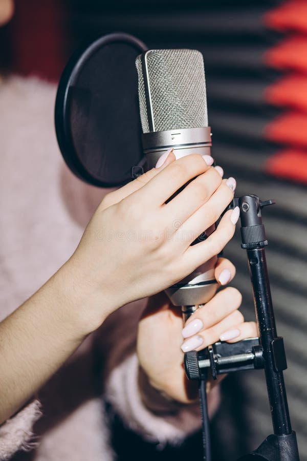 Modern Microphone with Stand Stock Photo - Image of beautiful ...