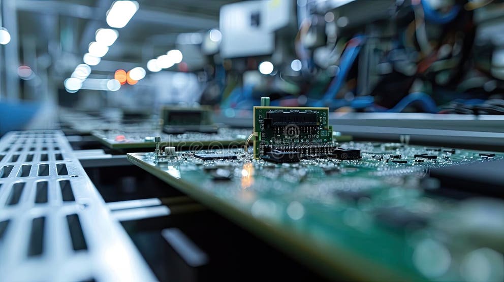 Modern Microprocessor Industry Stock Illustration - Illustration of ...