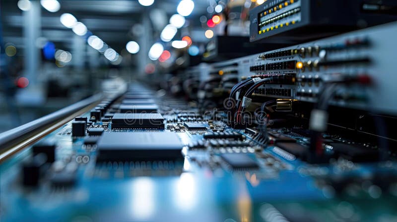 Modern Microprocessor Industry Stock Illustration - Illustration of ...