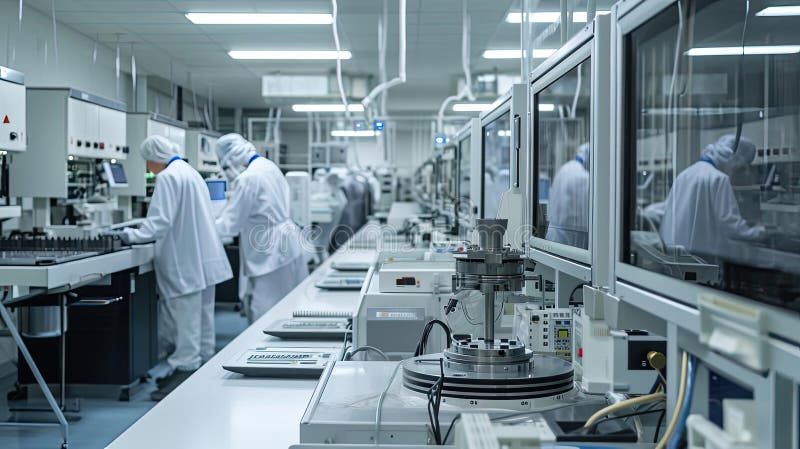 Modern Microprocessor Industry Stock Illustration - Illustration of ...