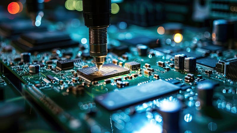 Modern Microprocessor Industry Stock Illustration - Illustration of ...