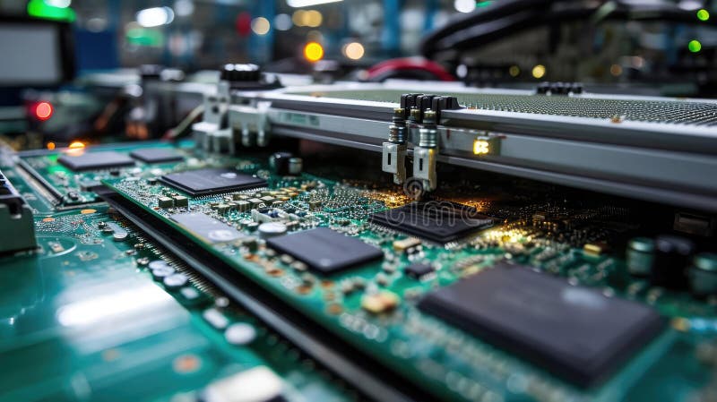 Modern Microprocessor Industry Stock Illustration - Illustration of ...