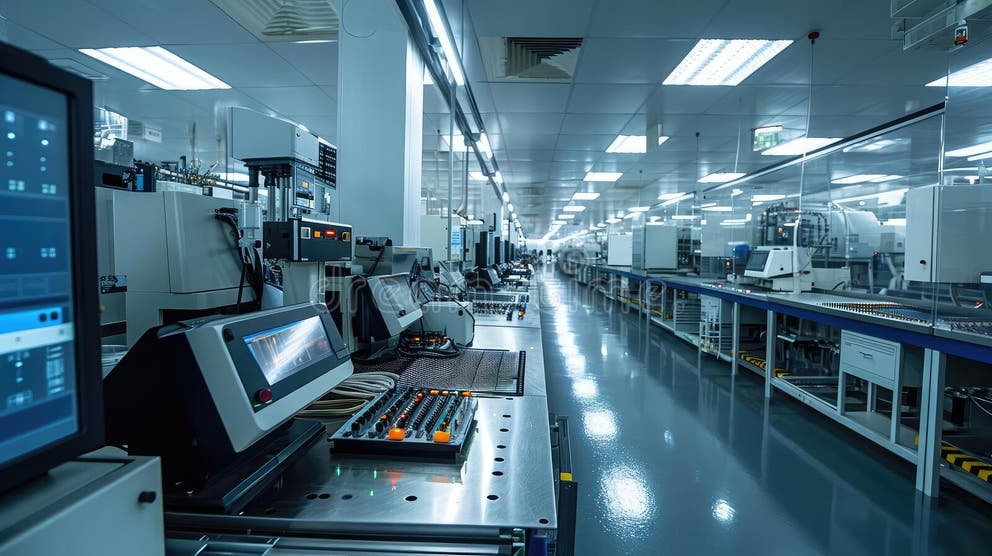 Modern Microprocessor Industry Stock Image - Image of electronic, cyber ...