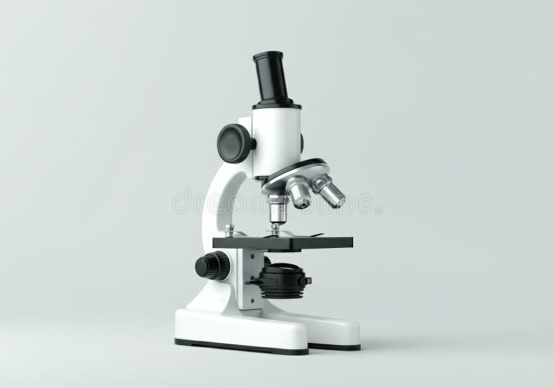 Modern Microscope Clean Background Ideal Educational Purposes Stock ...