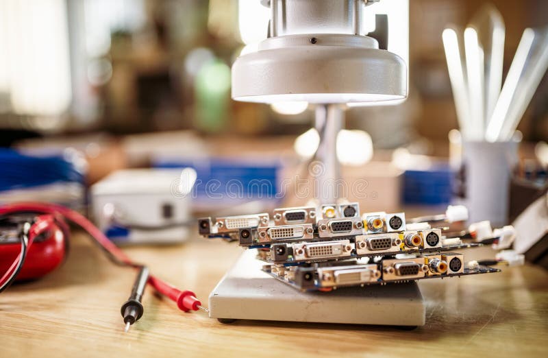 Modern Microscope, Electronic Components in a Scientific Laboratory ...