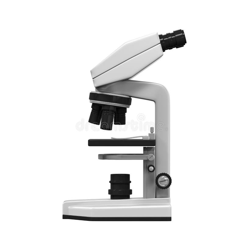 Microscope Isolated on White Background Stock Illustration ...