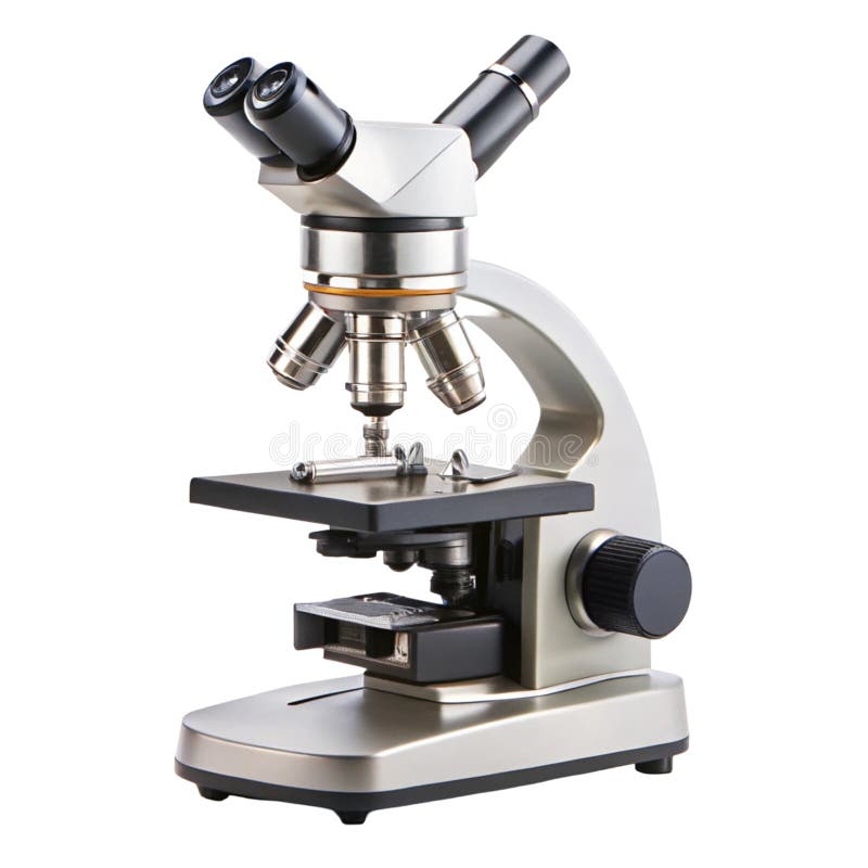 Microscope Isolated on White Background Stock Illustration ...