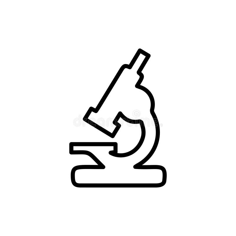 Modern Microscope Line Icon. Stock Vector - Illustration of medical ...
