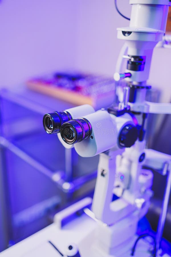 A Modern Microscope for Vision Stock Image - Image of lens, correction ...