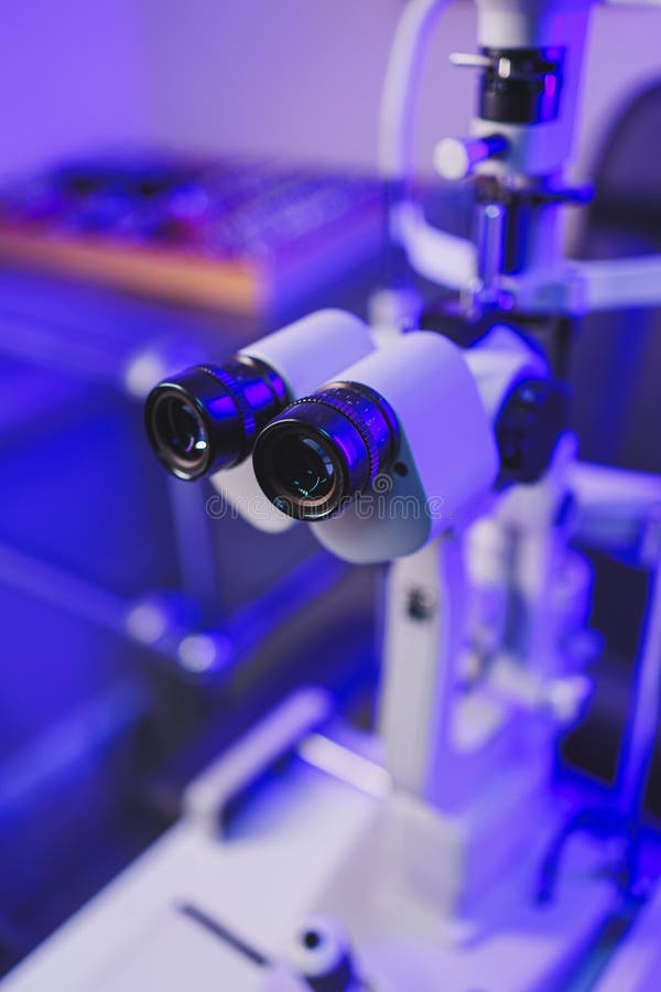 A Modern Microscope for Vision Stock Photo - Image of optician ...