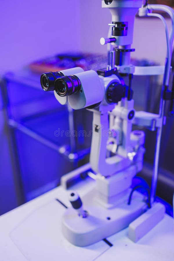 A Modern Microscope for Vision Stock Photo - Image of hospital ...
