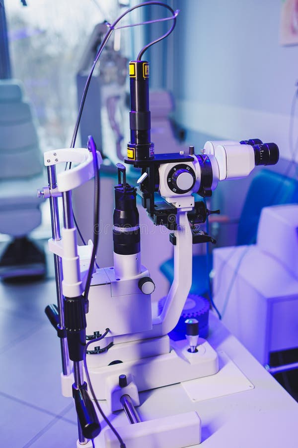A Modern Microscope for Vision Stock Photo - Image of optical ...