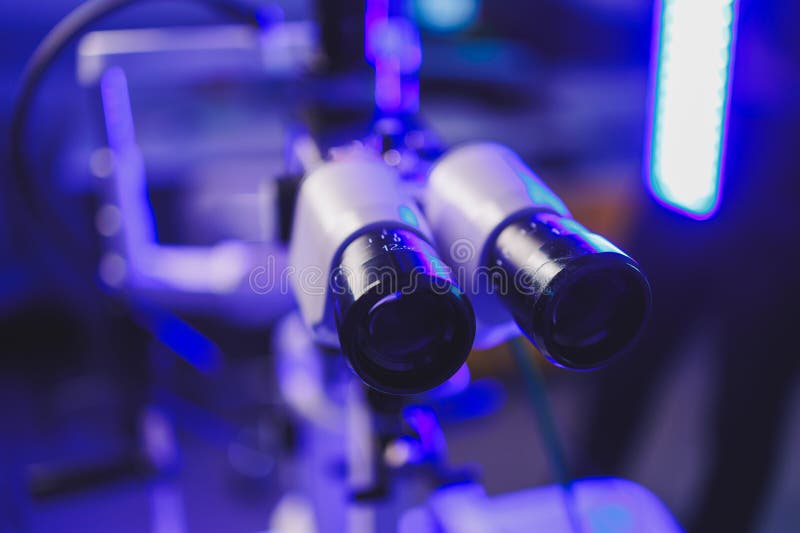 A Modern Microscope for Vision Stock Image - Image of measurement ...