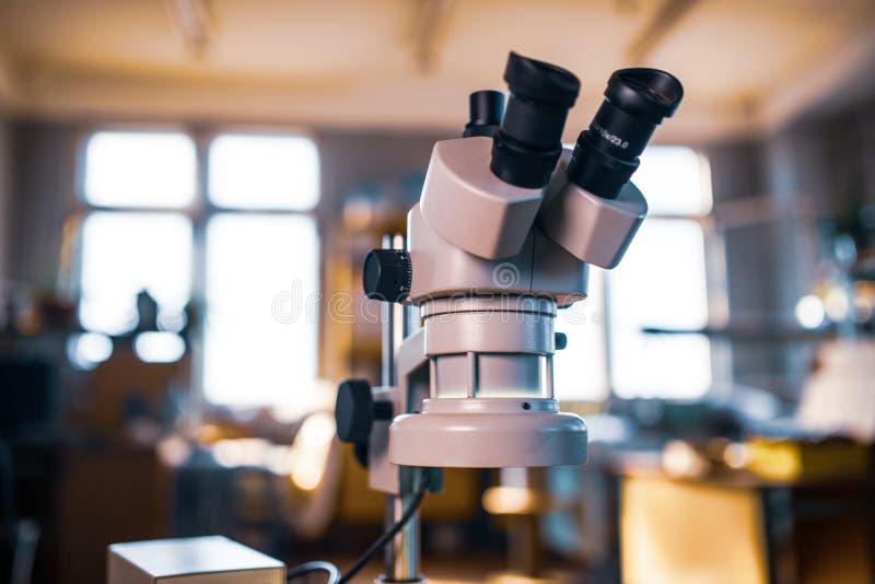 Modern electron microscope stock photo. Image of optical - 67491992