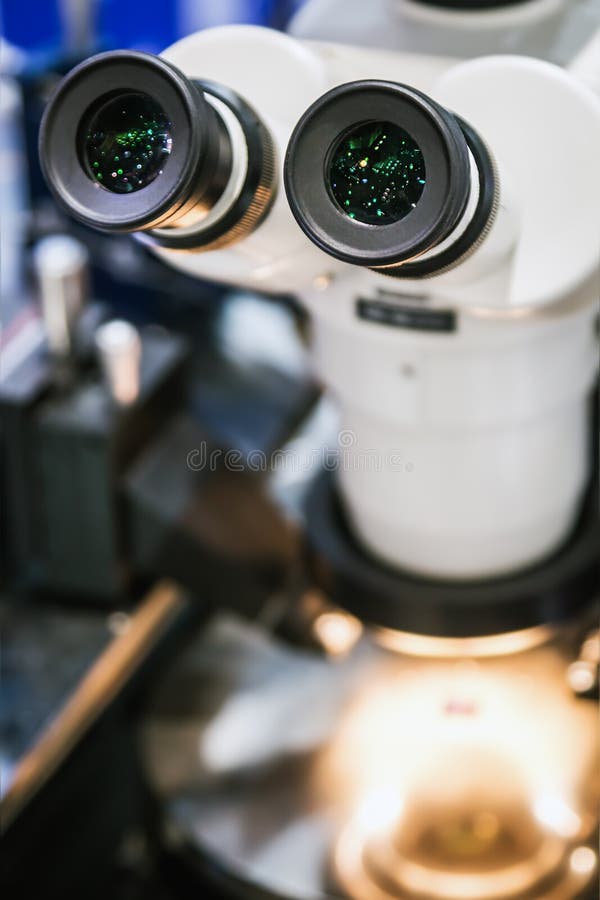 Modern microscope stock photo. Image of exploration, laboratory - 18573624
