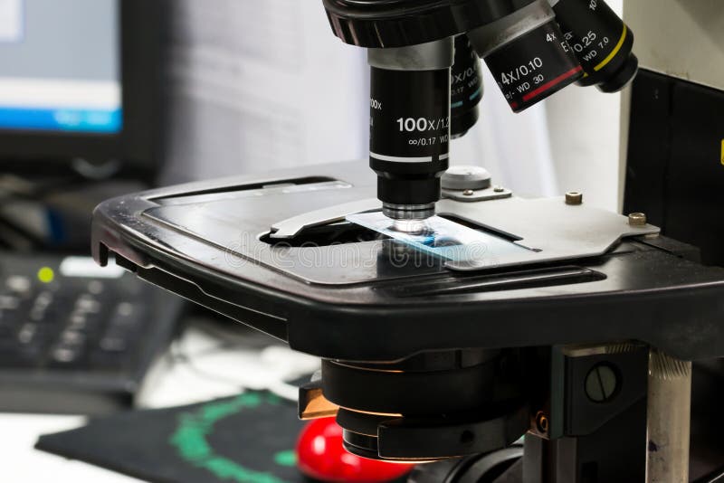 Modern Microscopes in a Lab Stock Image - Image of analysis, drugs ...