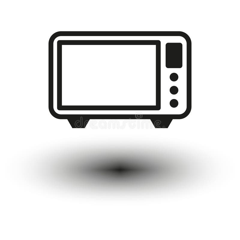 Modern Microwave Icon. Kitchen Appliance Illustration. Vector ...