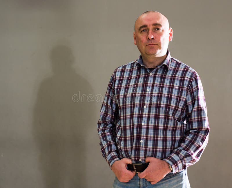 Middle Aged European Man Posing Stock Image - Image of attractive ...
